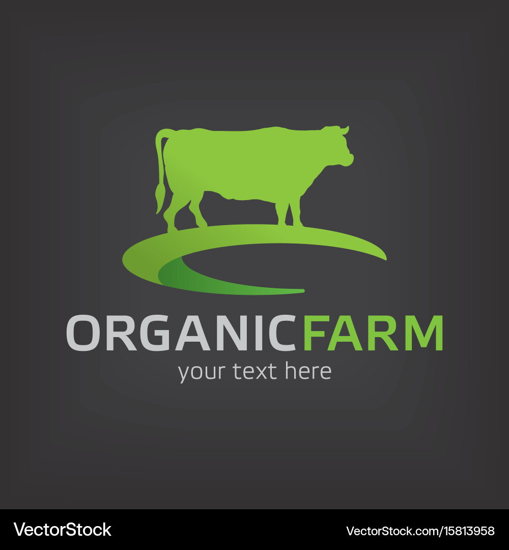 Organic farm design template poster Royalty Free Vector