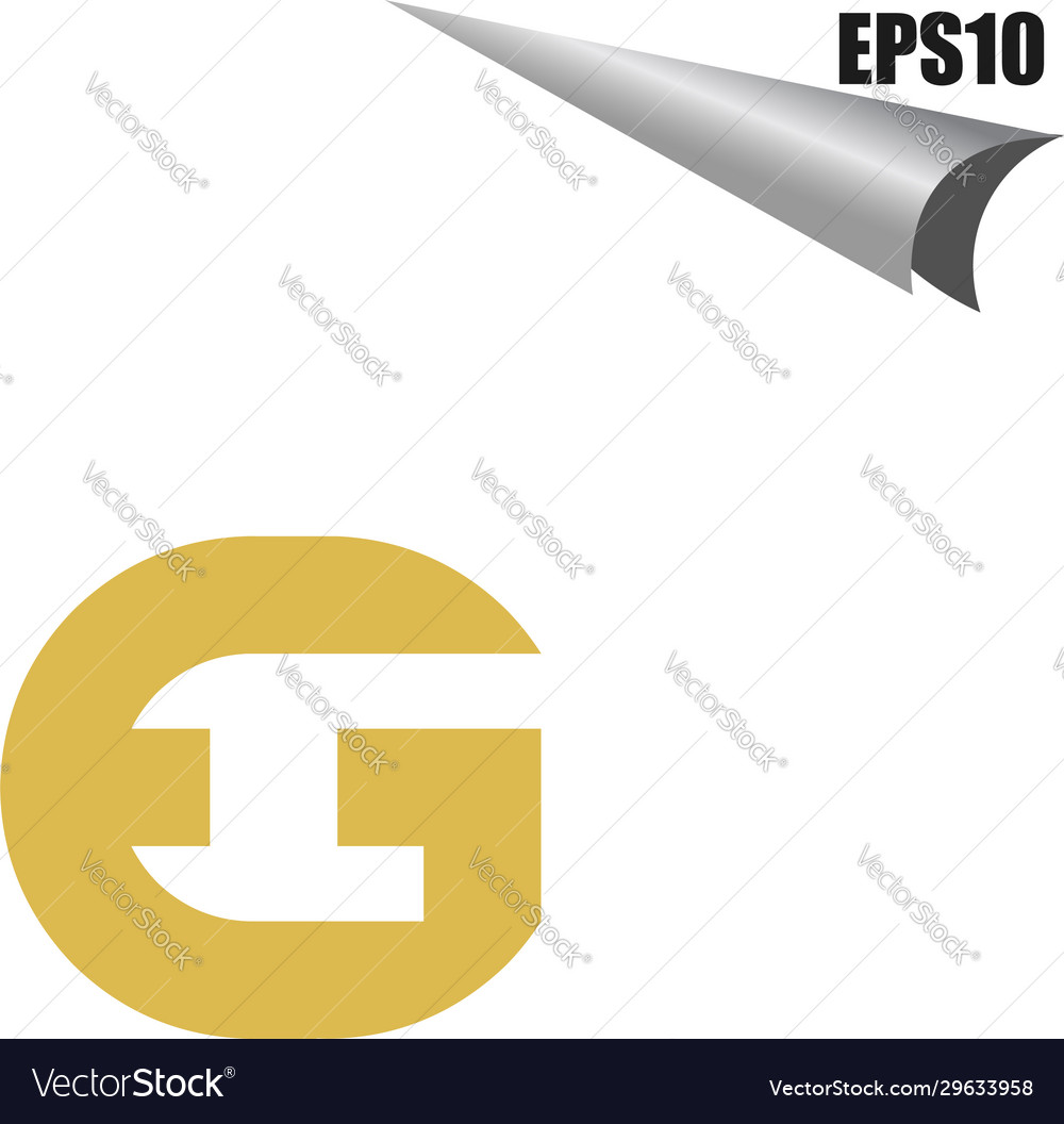Simple eg initial monogram design template Vector Image