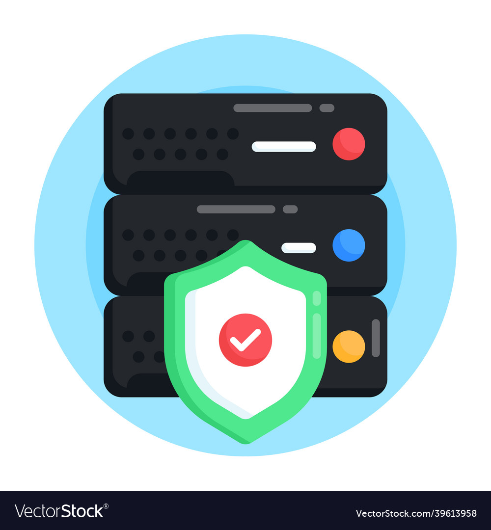 Verified server security Royalty Free Vector Image