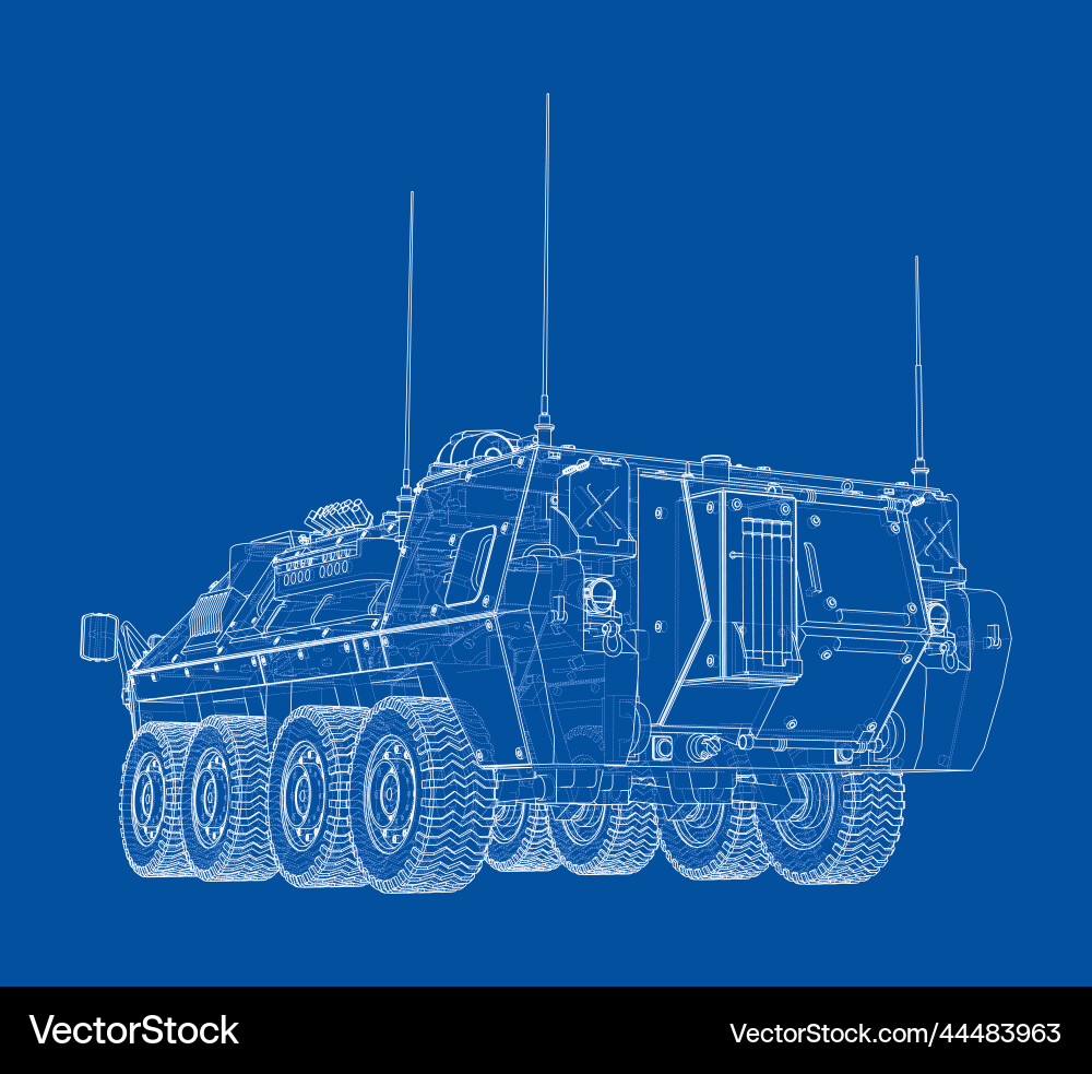 Armored personnel carrier Royalty Free Vector Image