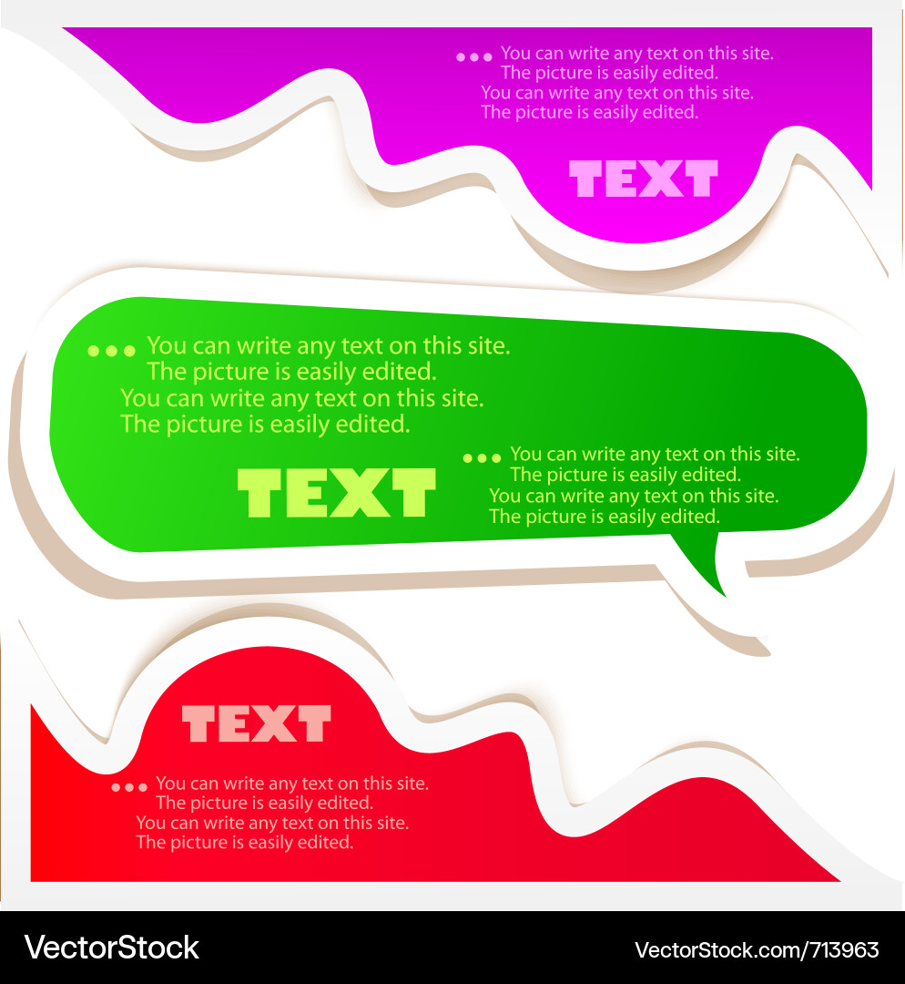 Colorful bubbles for speech Royalty Free Vector Image