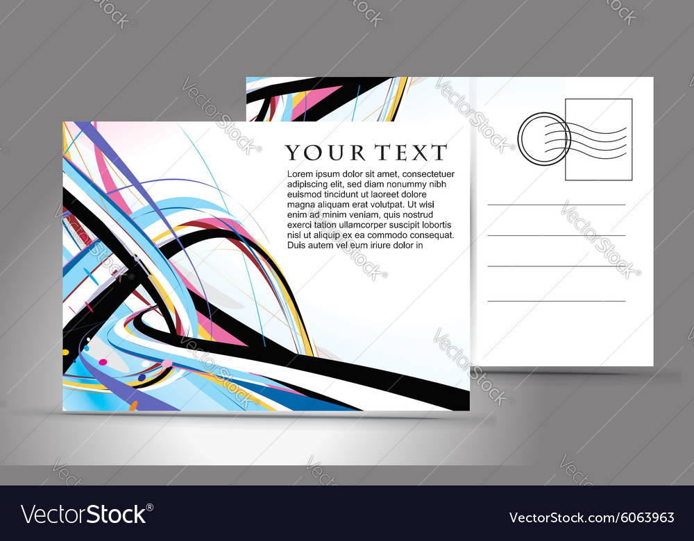 Empty postcard Royalty Free Vector Image - VectorStock