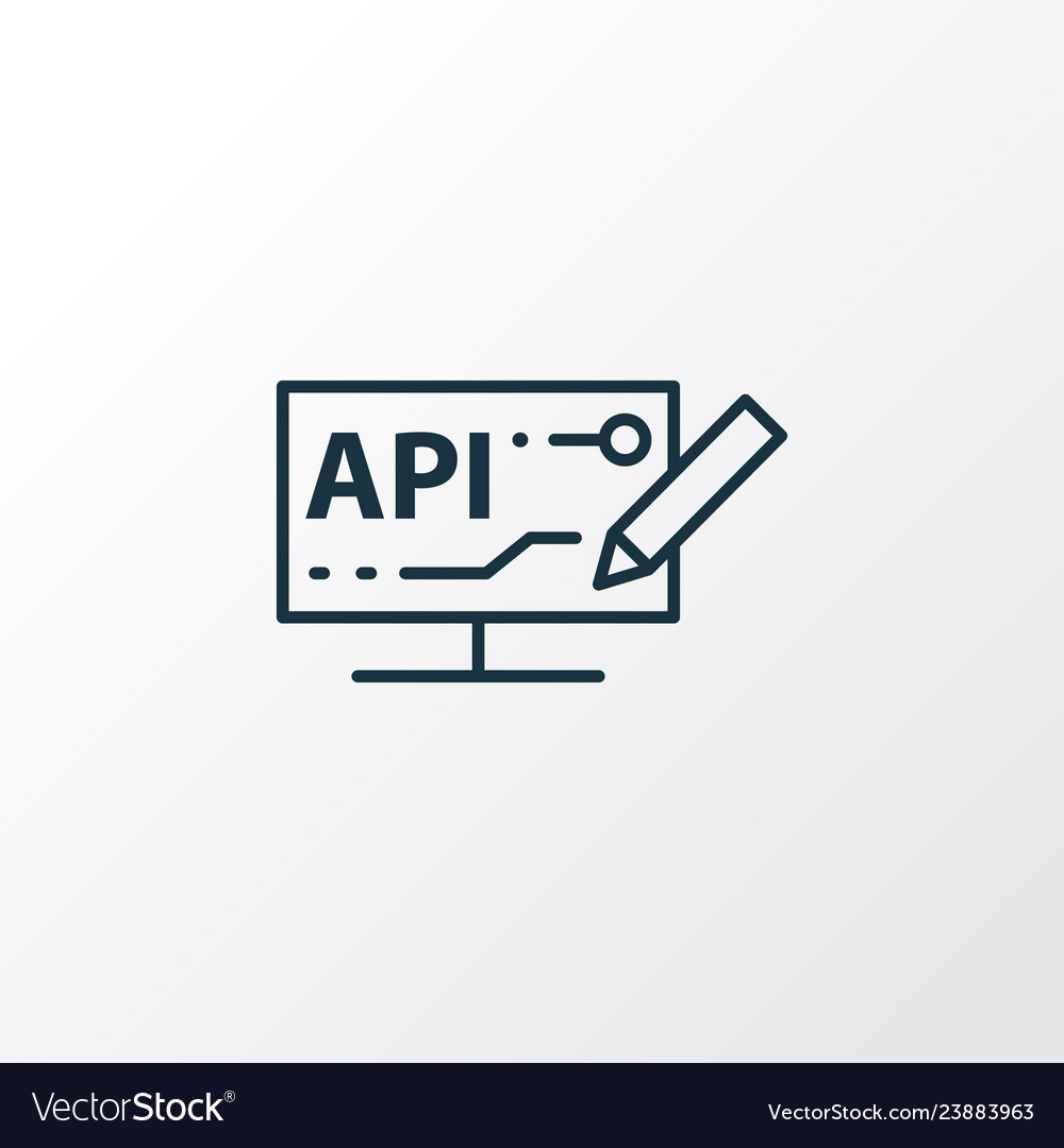 Modeling api icon line symbol premium quality Vector Image