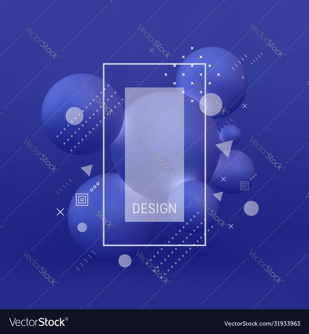 Molecule 3d concept template Royalty Free Vector Image