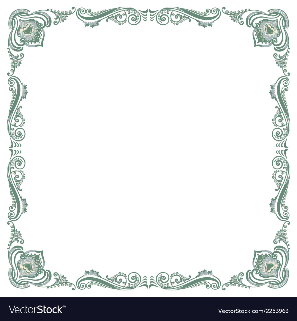 Pattern frame green Royalty Free Vector Image - VectorStock