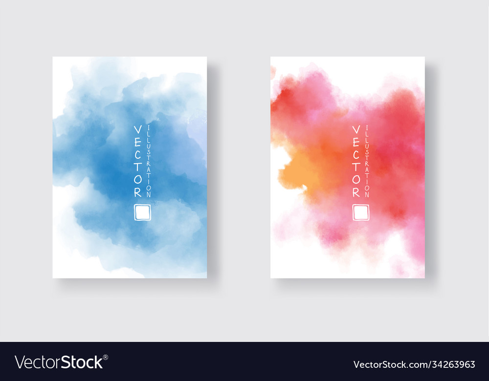 Set bright colorful watercolor background Vector Image Set bright colorful watercolor background Vector Image