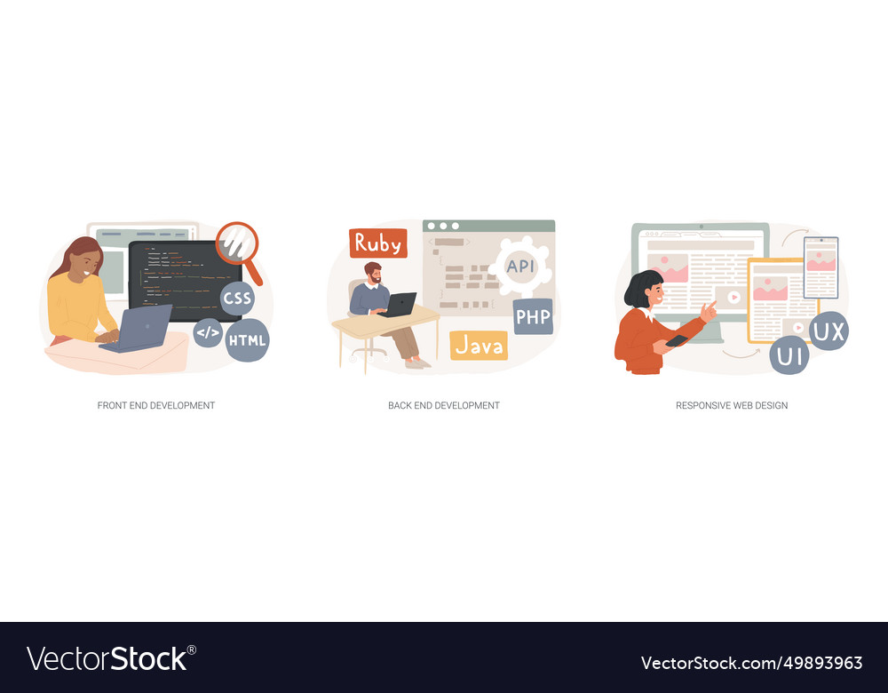 Web development agency isolated concept Royalty Free Vector