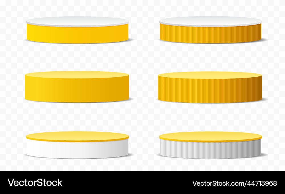 3d cylinder pedestal podium geometric platform Vector Image