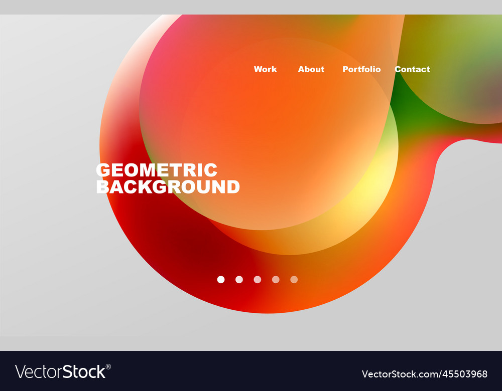 Abstract liquid background for your landing page Vector Image
