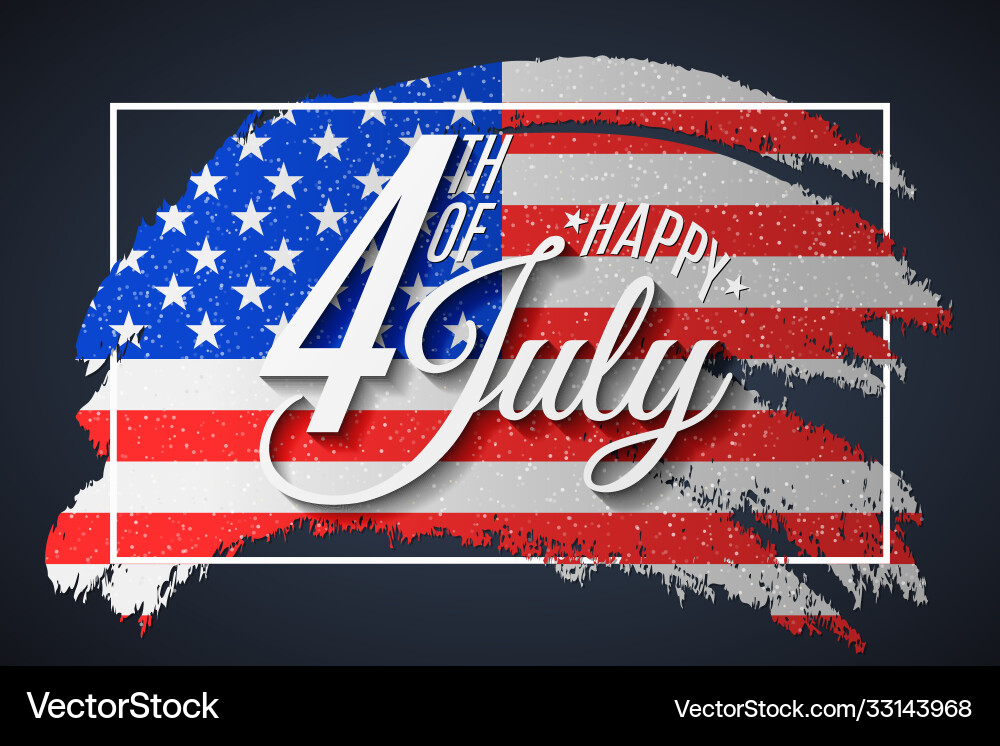 Banner for independence day greeting card 4th Vector Image