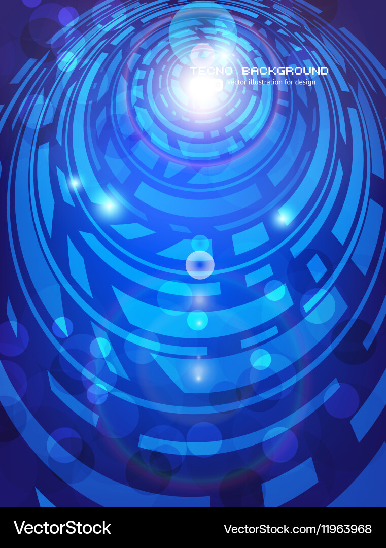 Blue techno background Royalty Free Vector Image