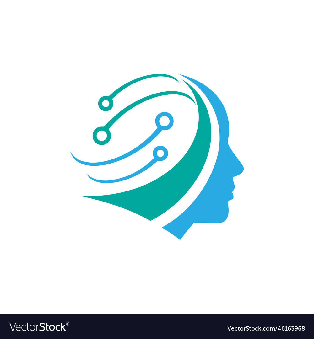 Brain tech logo Royalty Free Vector Image - VectorStock