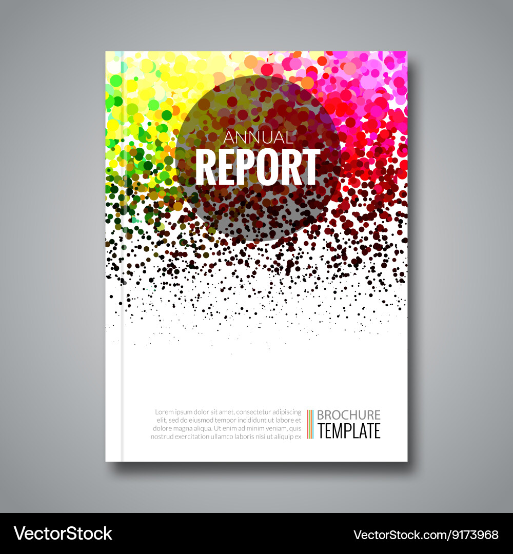 Business report design background with colorful Vector Image