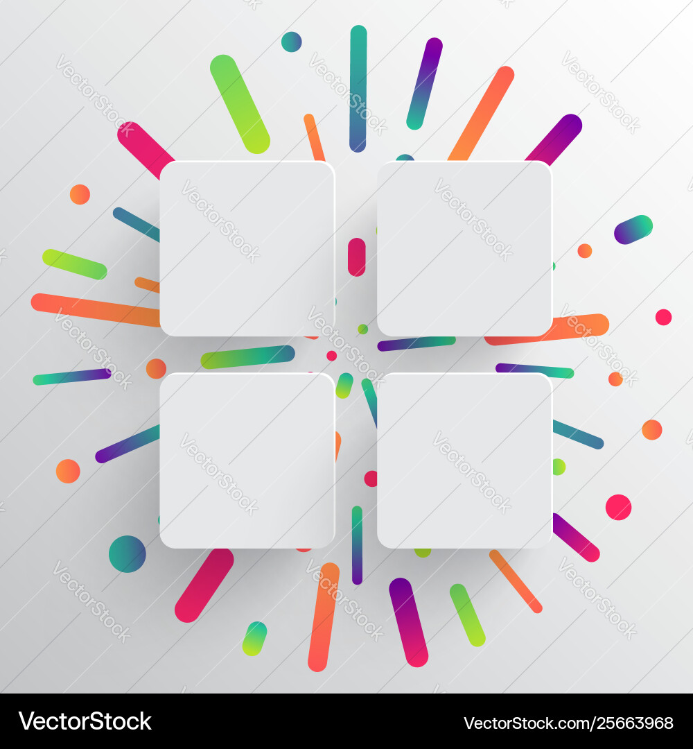 Clean and colorful template for advertising Vector Image