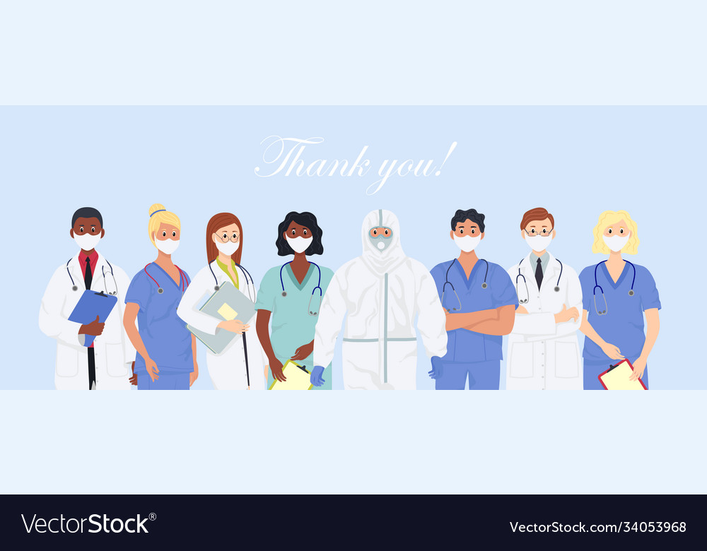Doctors team Royalty Free Vector Image - VectorStock
