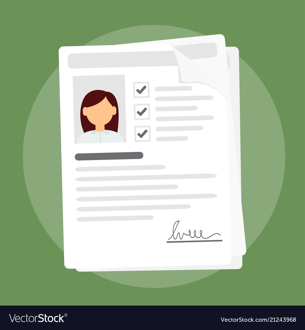Documents with personal Royalty Free Vector Image