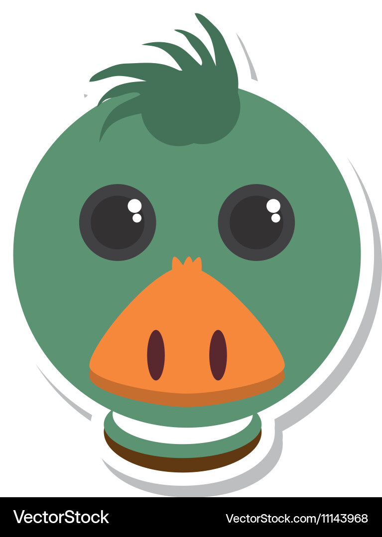 Duck animal farm isolated icon Royalty Free Vector Image