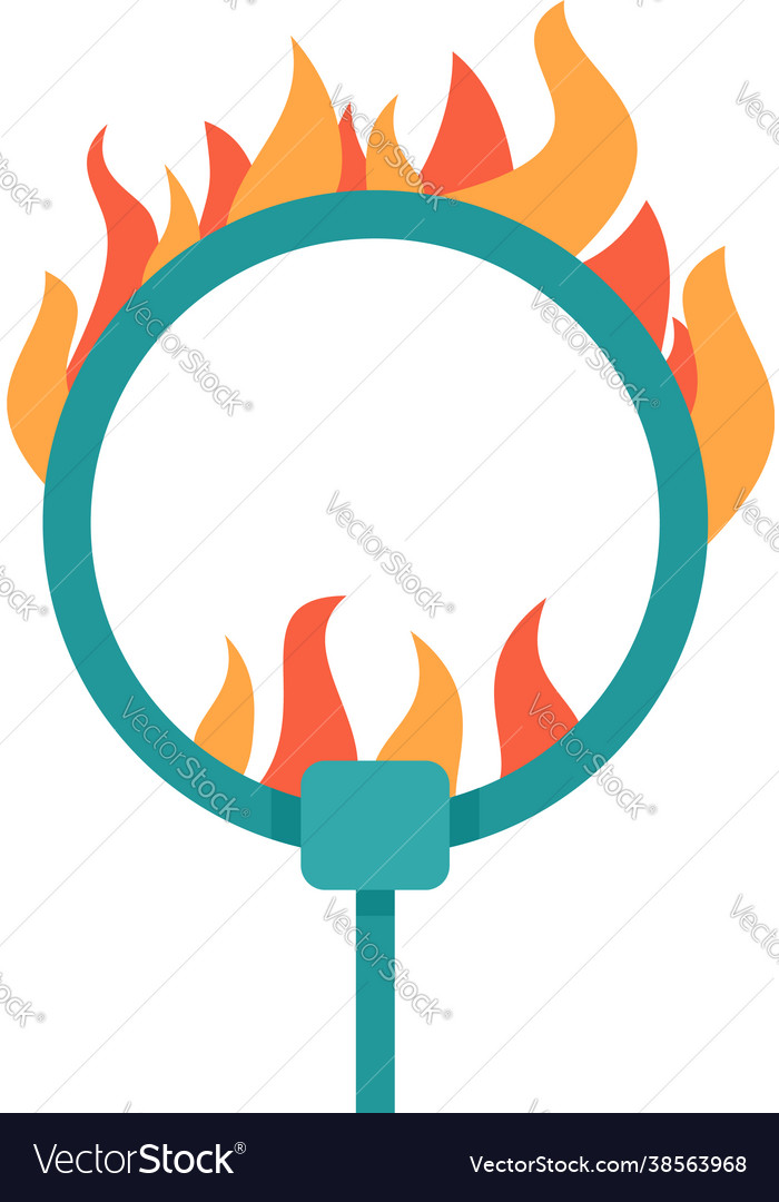 Fire ring icon flat isolated Royalty Free Vector Image