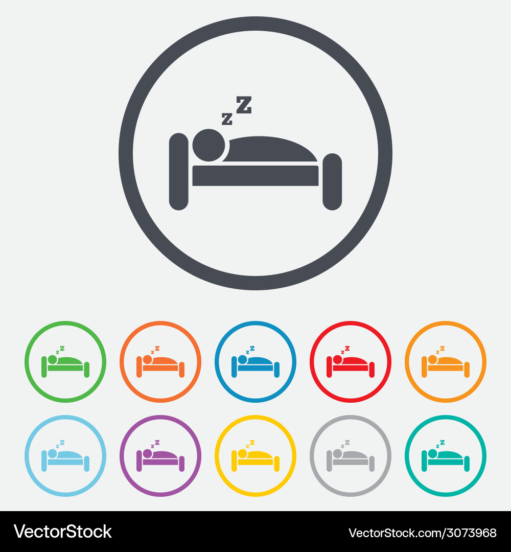 Hotel sign icon rest place sleeper symbol Vector Image