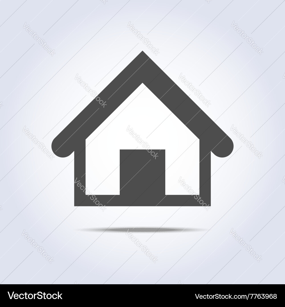 House icon in gray color Royalty Free Vector Image