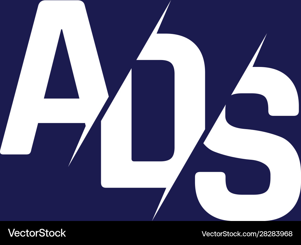 Monogram letters initial logo design ads Vector Image