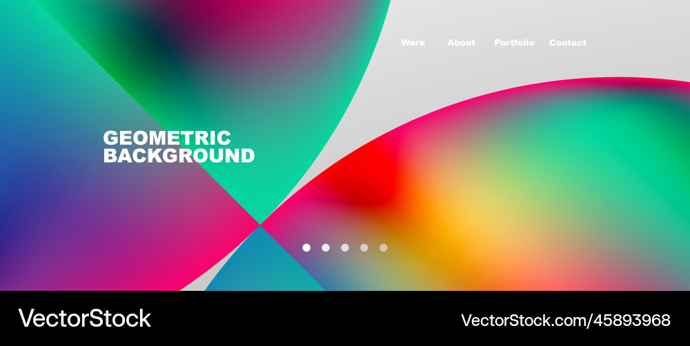 Overlapping circles abstract background template Vector Image