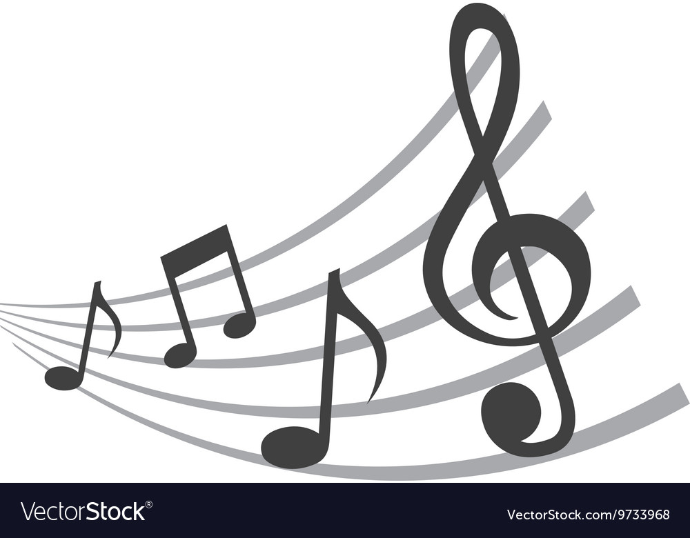 Pattern music notes isolated icon design Vector Image