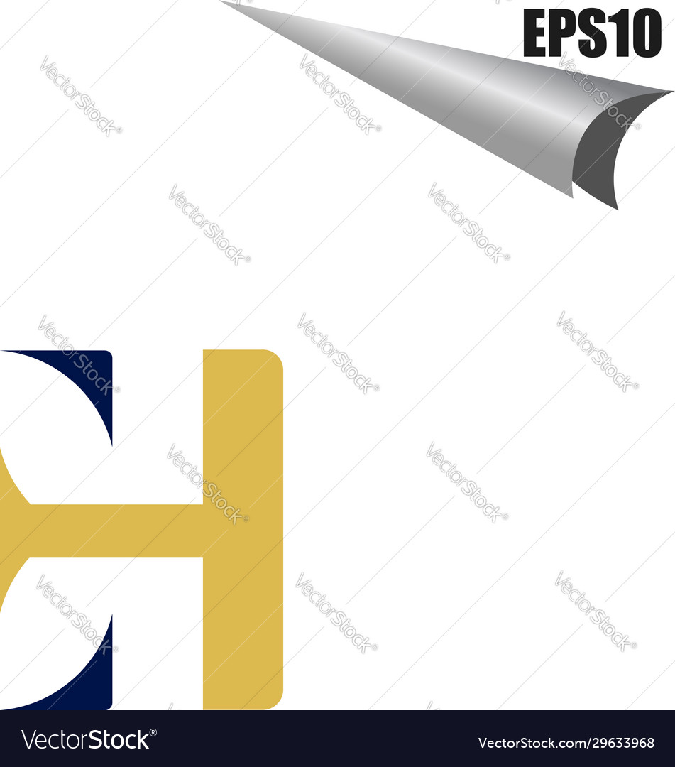 Simple eh initial monogram design template Vector Image