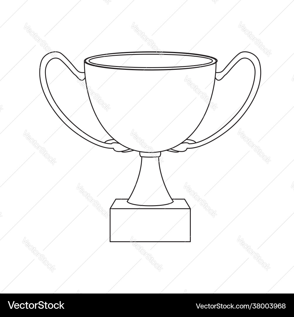 Sports cup for winner competition Royalty Free Vector Image