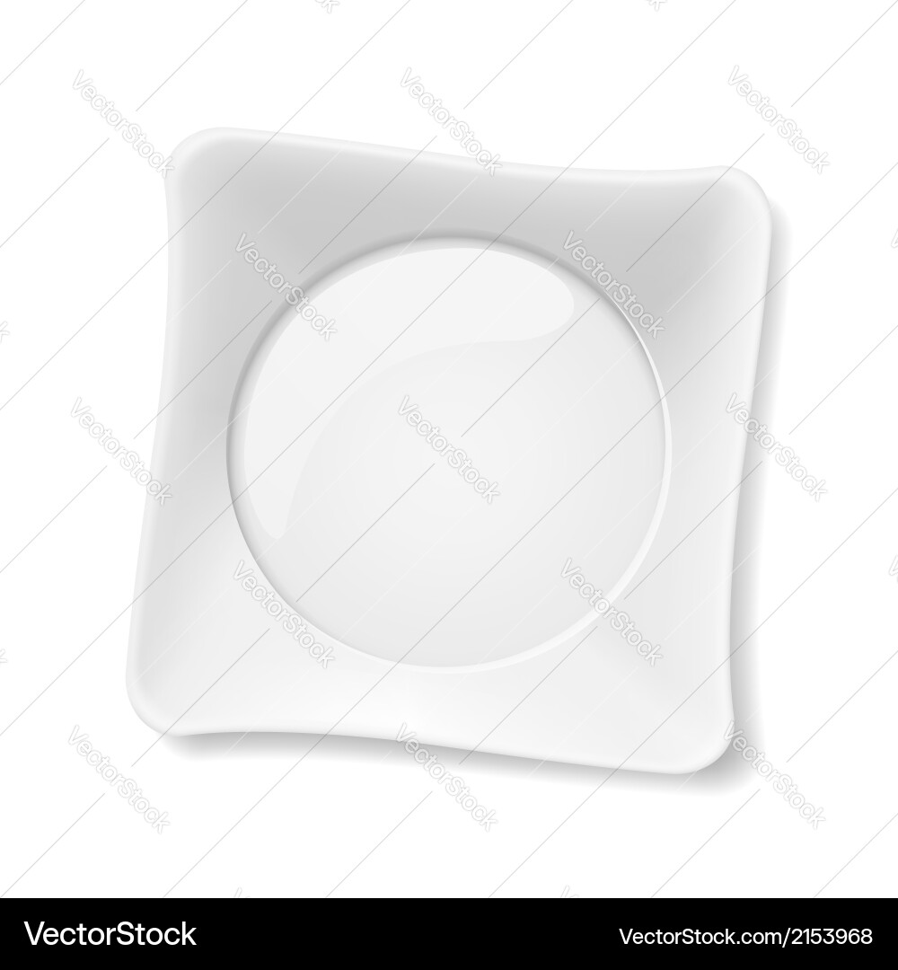White plate Royalty Free Vector Image - VectorStock