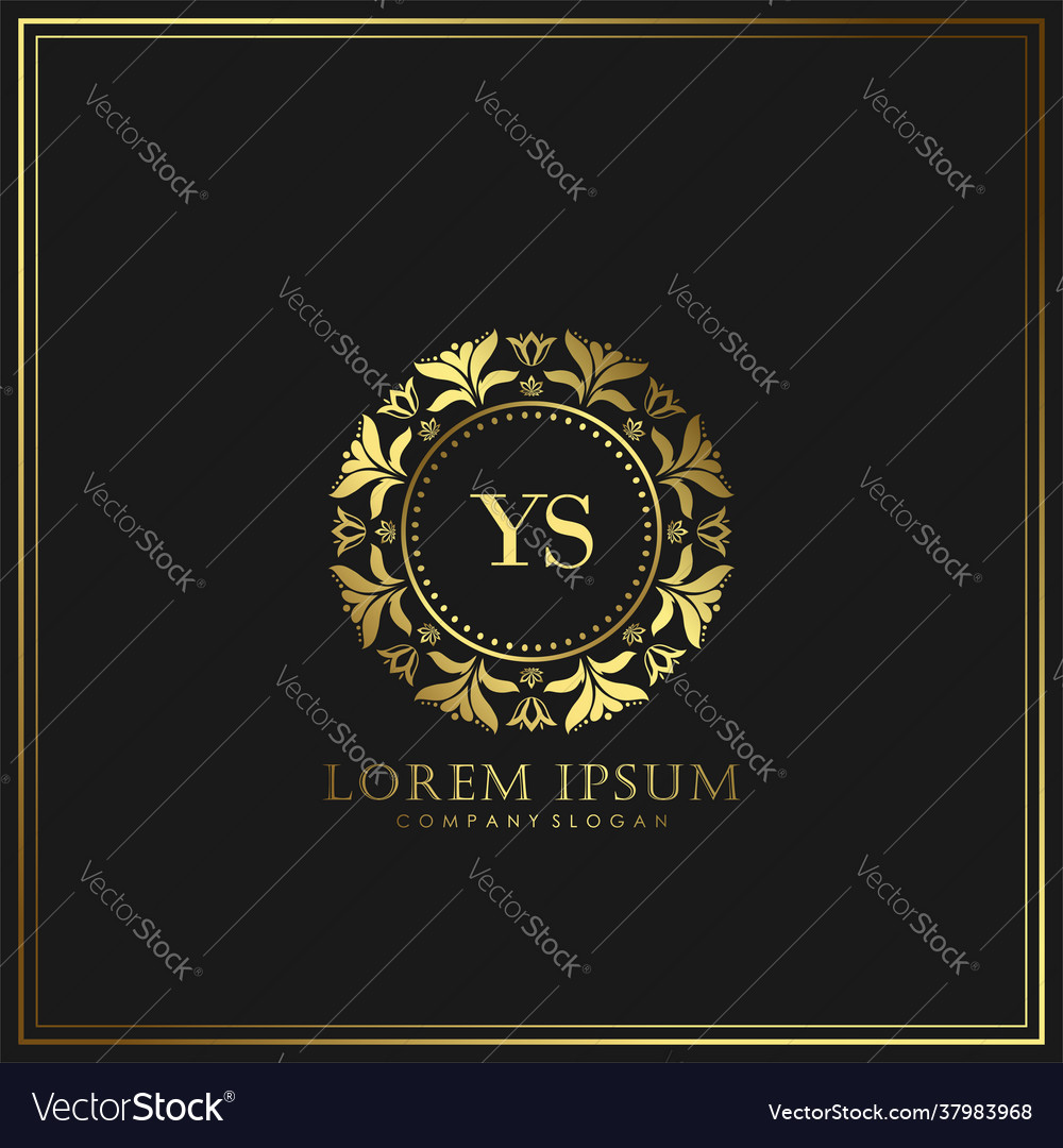 Ys initial letter luxury logo template in art Vector Image