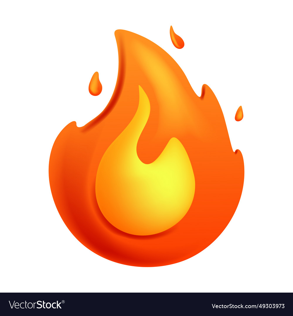 3d fire flame Royalty Free Vector Image - VectorStock