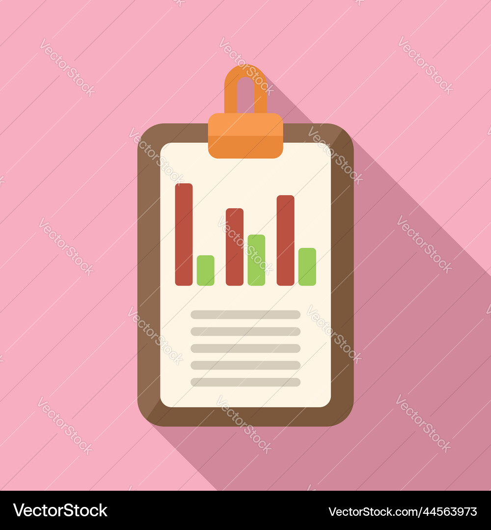 Business clipboard icon flat market target Vector Image