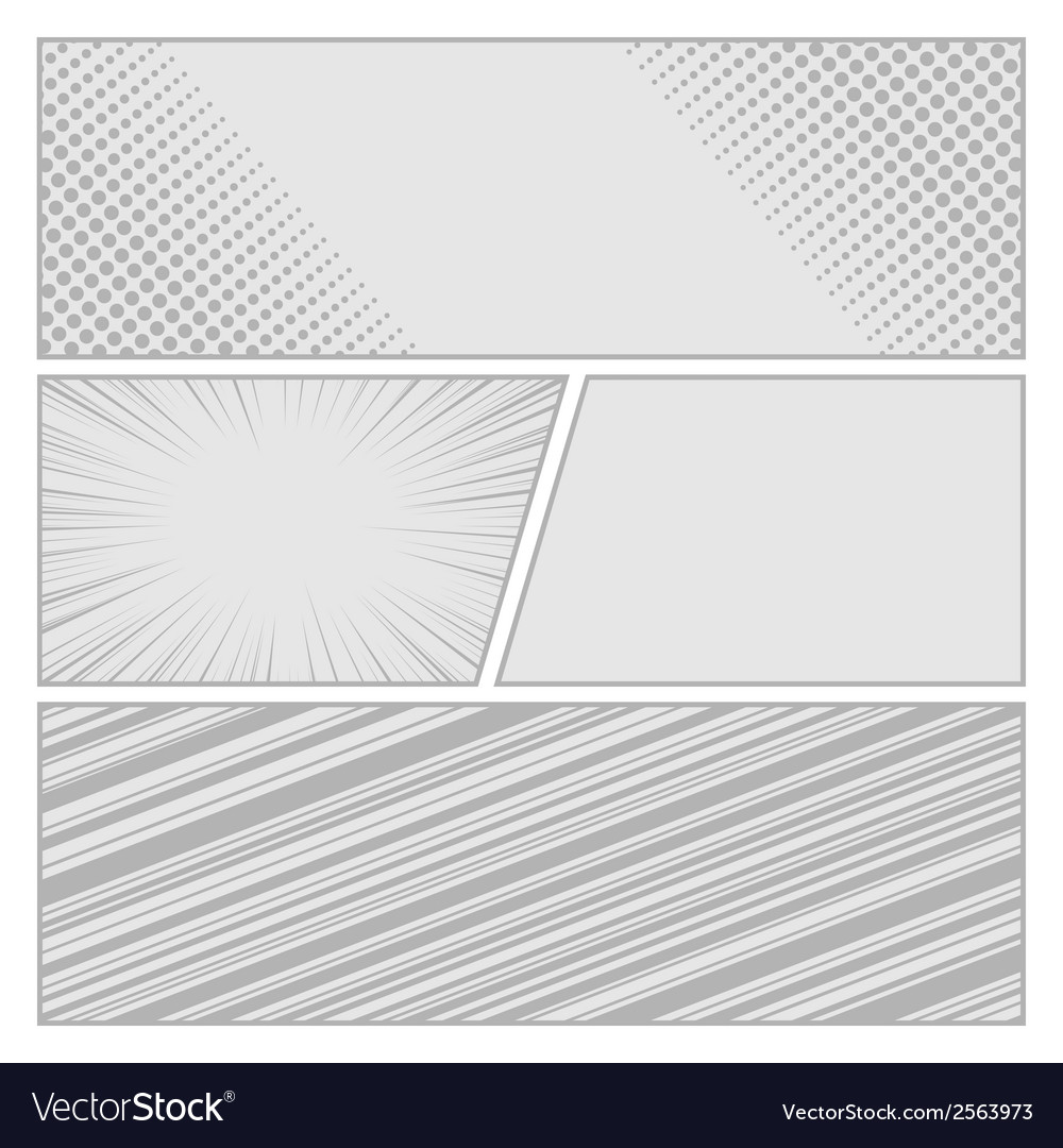 Comics pop art style blank layout template Vector Image