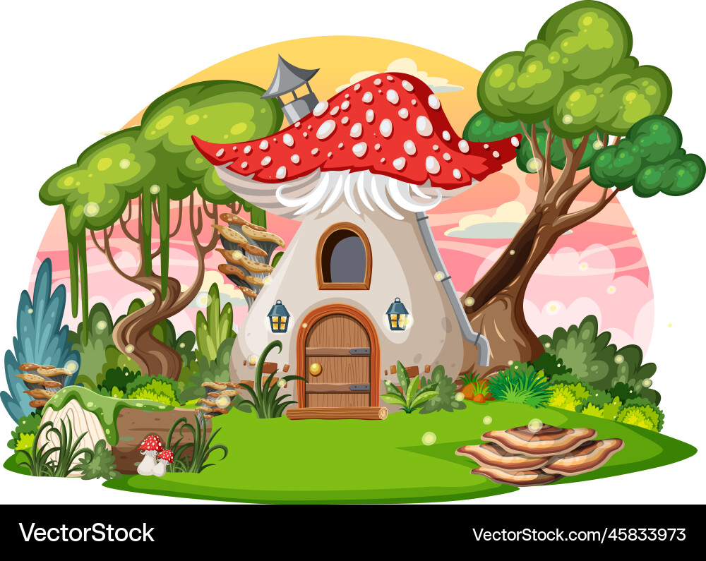 Fairytale house in cartoon style Royalty Free Vector Image