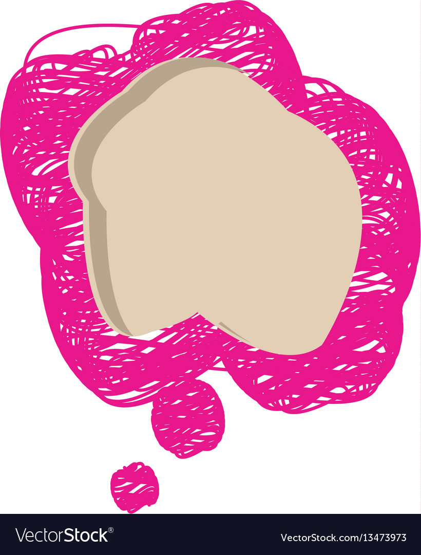Fushia scribble cloud dialog box design Royalty Free Vector Fushia scribble cloud dialog box design Royalty Free Vector