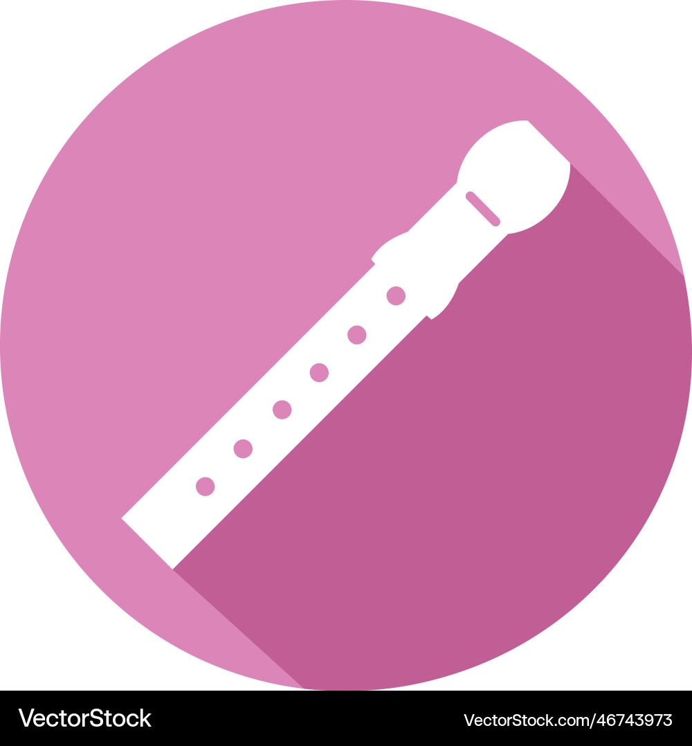 Isolated flute icon flat design musical instrument