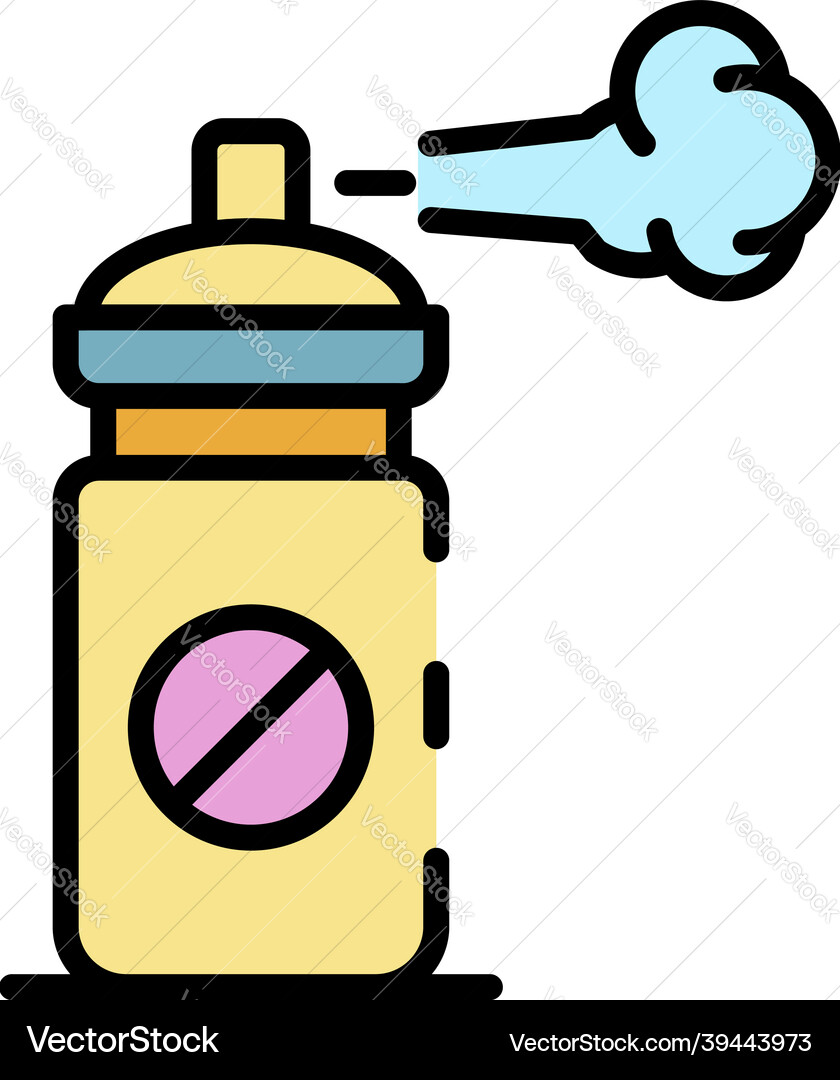 No mite spray icon color outline Royalty Free Vector Image