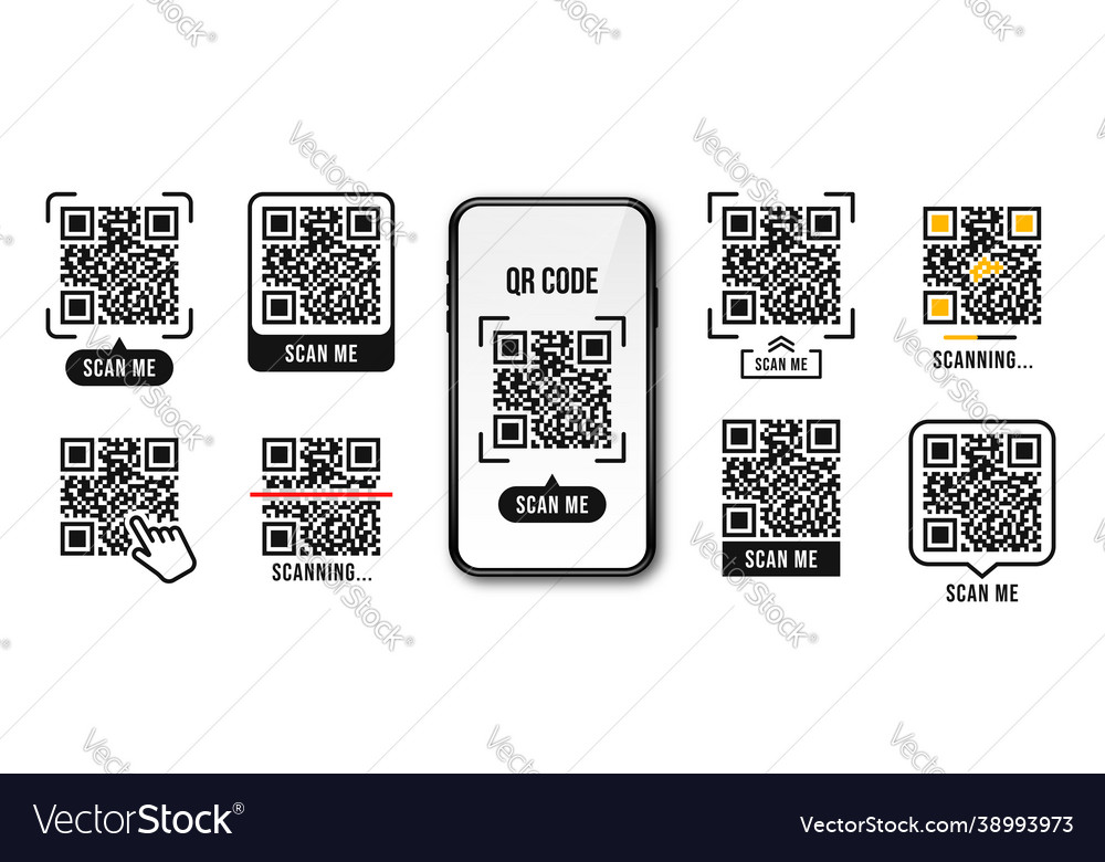 Qr code quick response code code templates Vector Image
