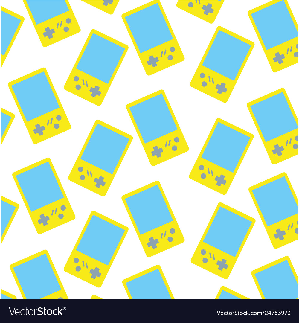 Video game portable pattern Royalty Free Vector Image