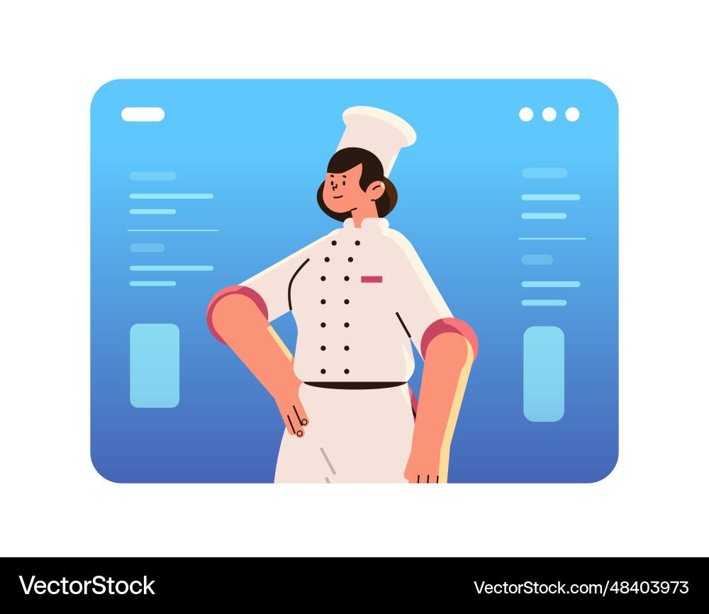 Woman professional restaurant culinary chef Vector Image