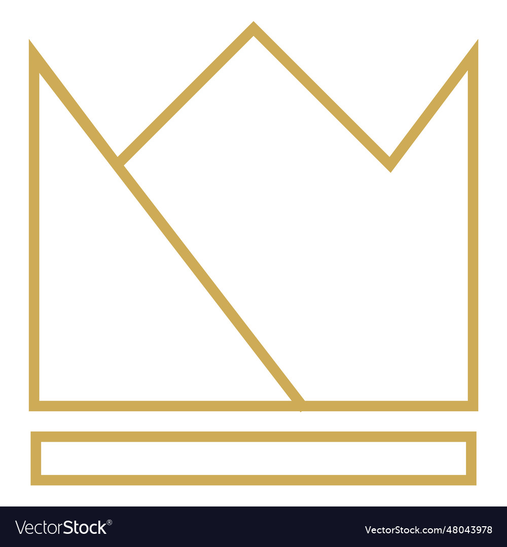 Crown sharp stroke Royalty Free Vector Image - VectorStock