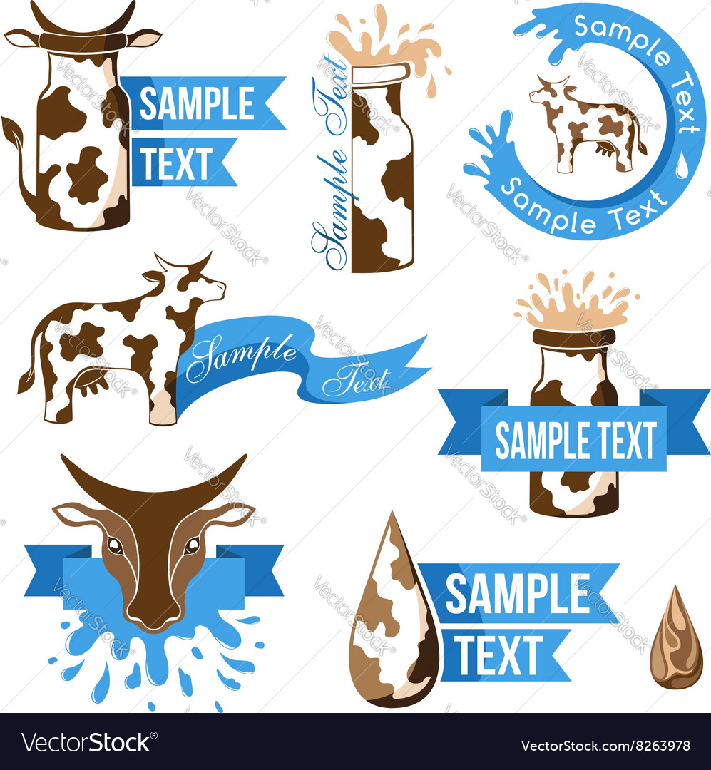 Dairy design elements Royalty Free Vector Image
