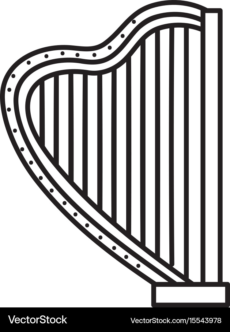 Harp musical instrument icon Royalty Free Vector Image