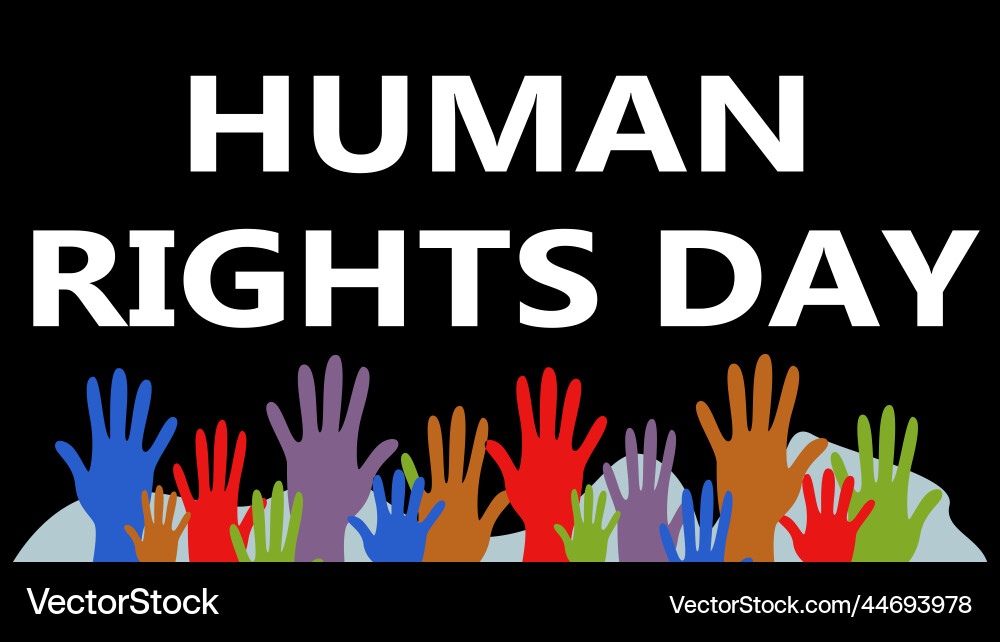 International human rights day design Royalty Free Vector