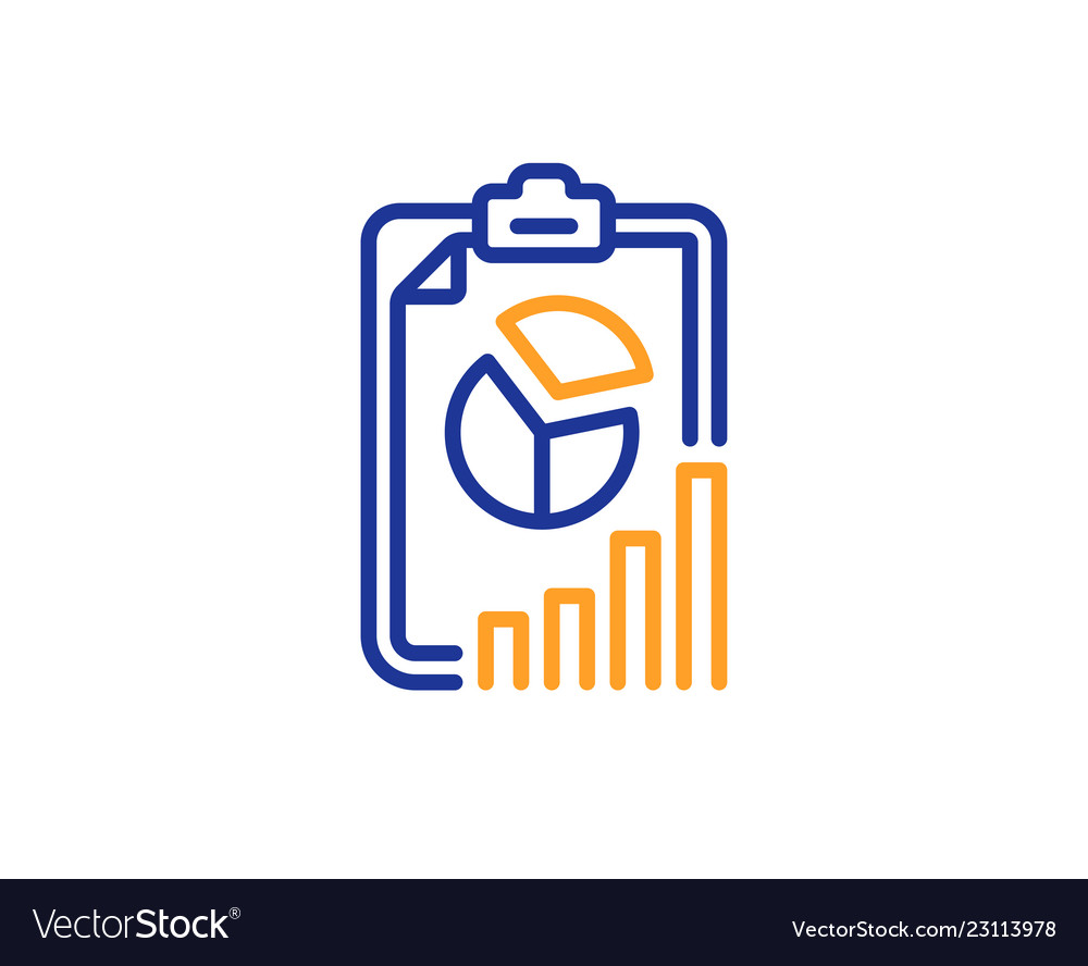 Report line icon column graph pie chart sign Vector Image Report line icon column graph pie chart sign Vector Image