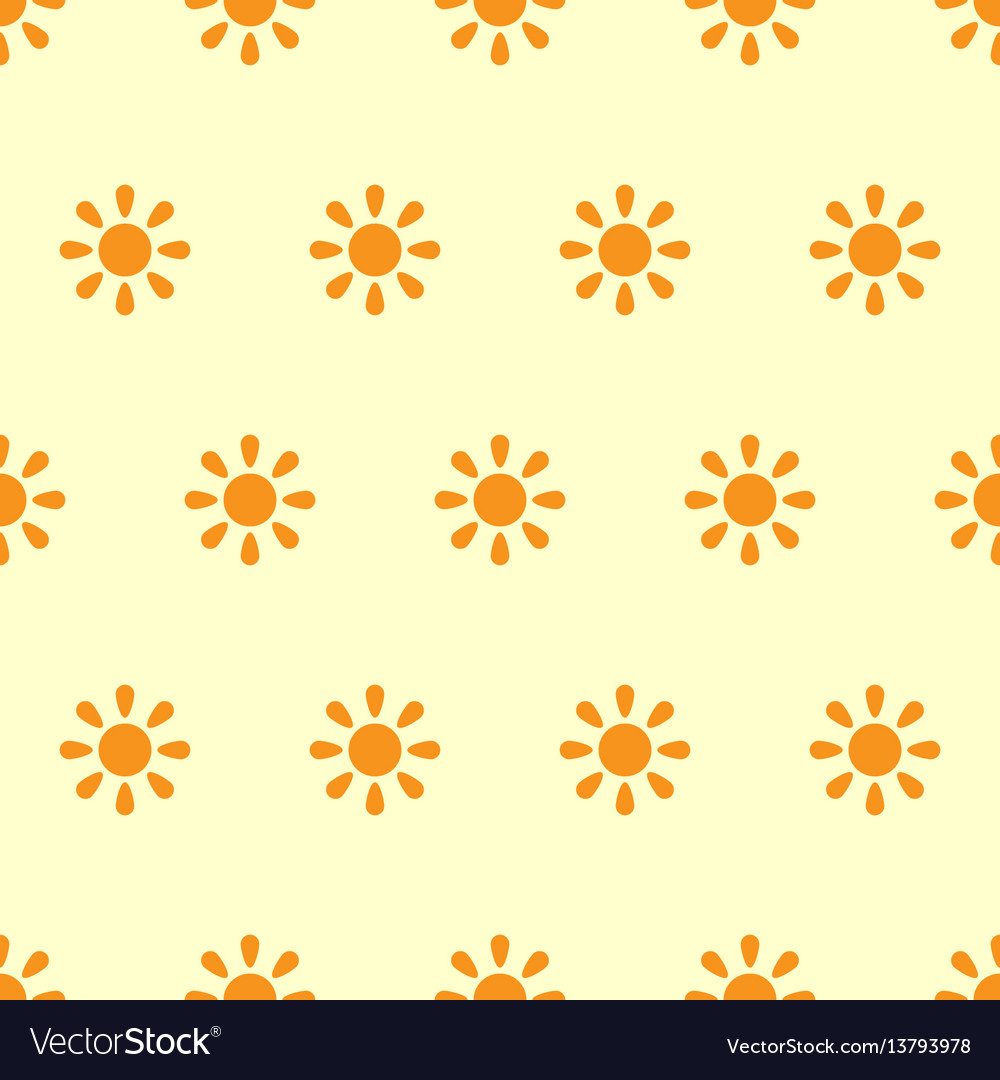 Sun seamless pattern Royalty Free Vector Image