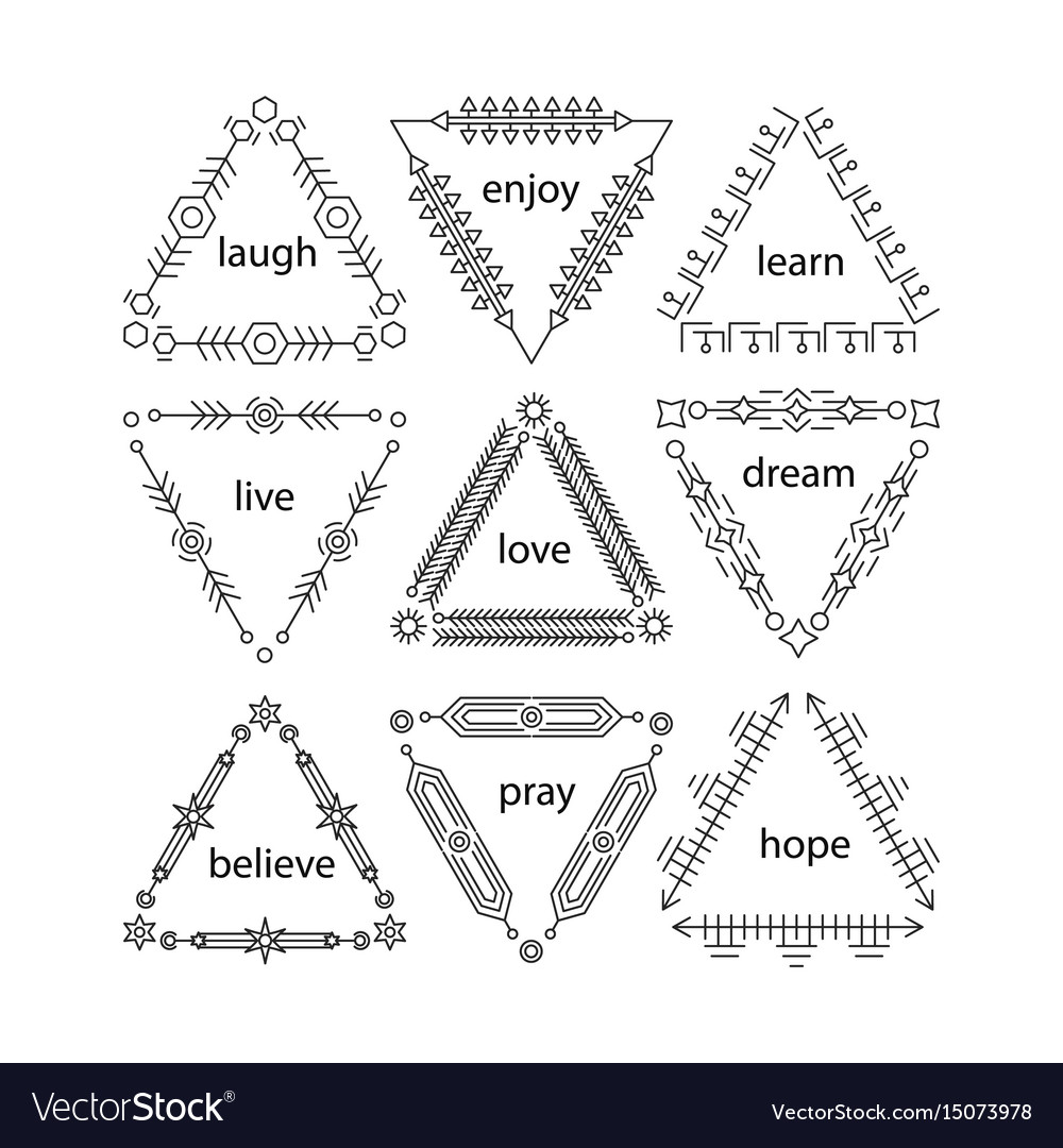 Thin line modern geometric frames Royalty Free Vector Image