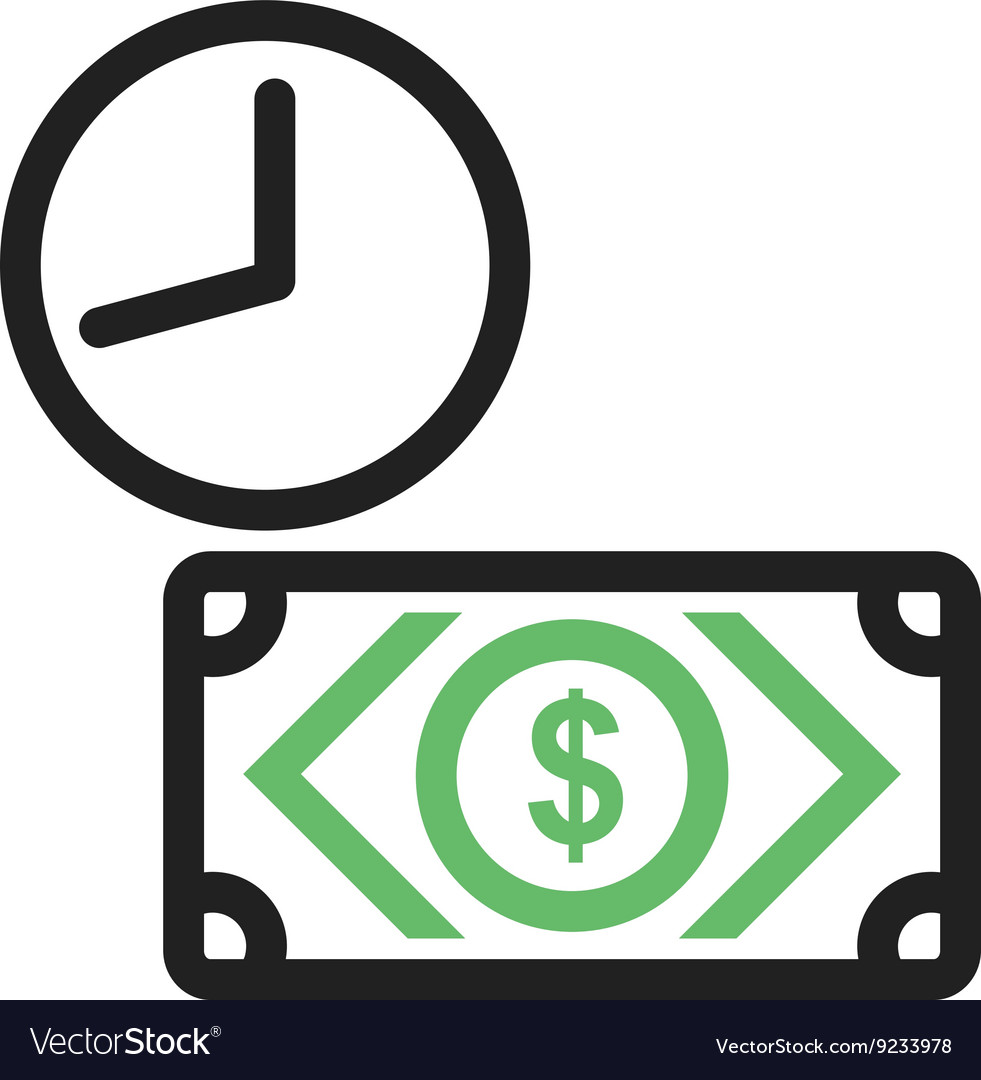 Time based currency Royalty Free Vector Image - VectorStock