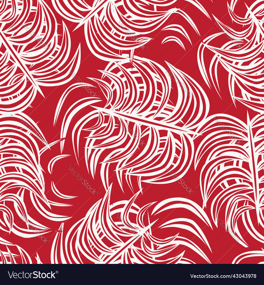 Tropical Leaf Seamless Pattern Design Royalty Free Vector